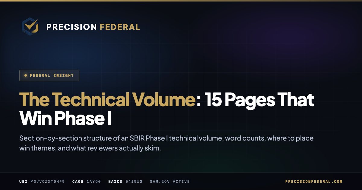 The Technical Volume: 15 Pages That Win Phase I